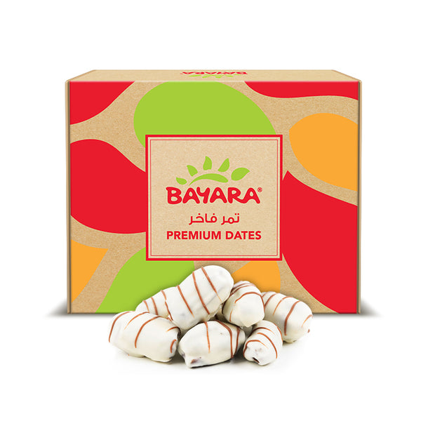 Dates With Almonds & White Chocolate 250g – Bayara